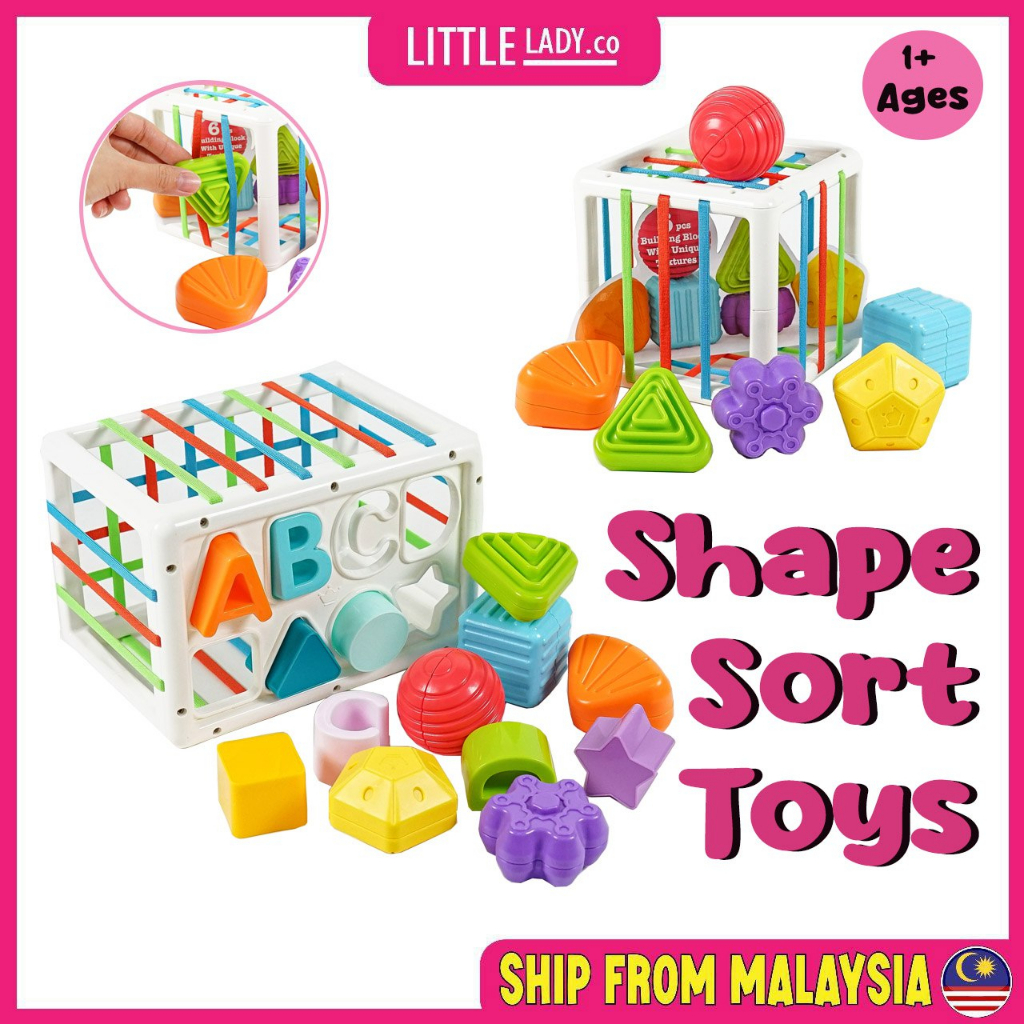 ABC Shape Sorting Baby Montessori Learning Educational Toys Children ...