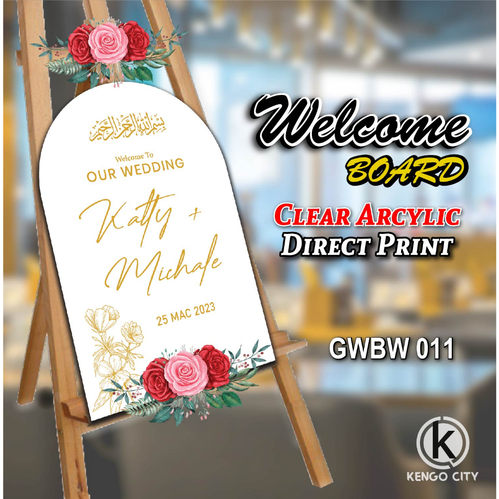 Curve Black Welcome Board Custom Acrylic, Wedding Signage, Welcome ...