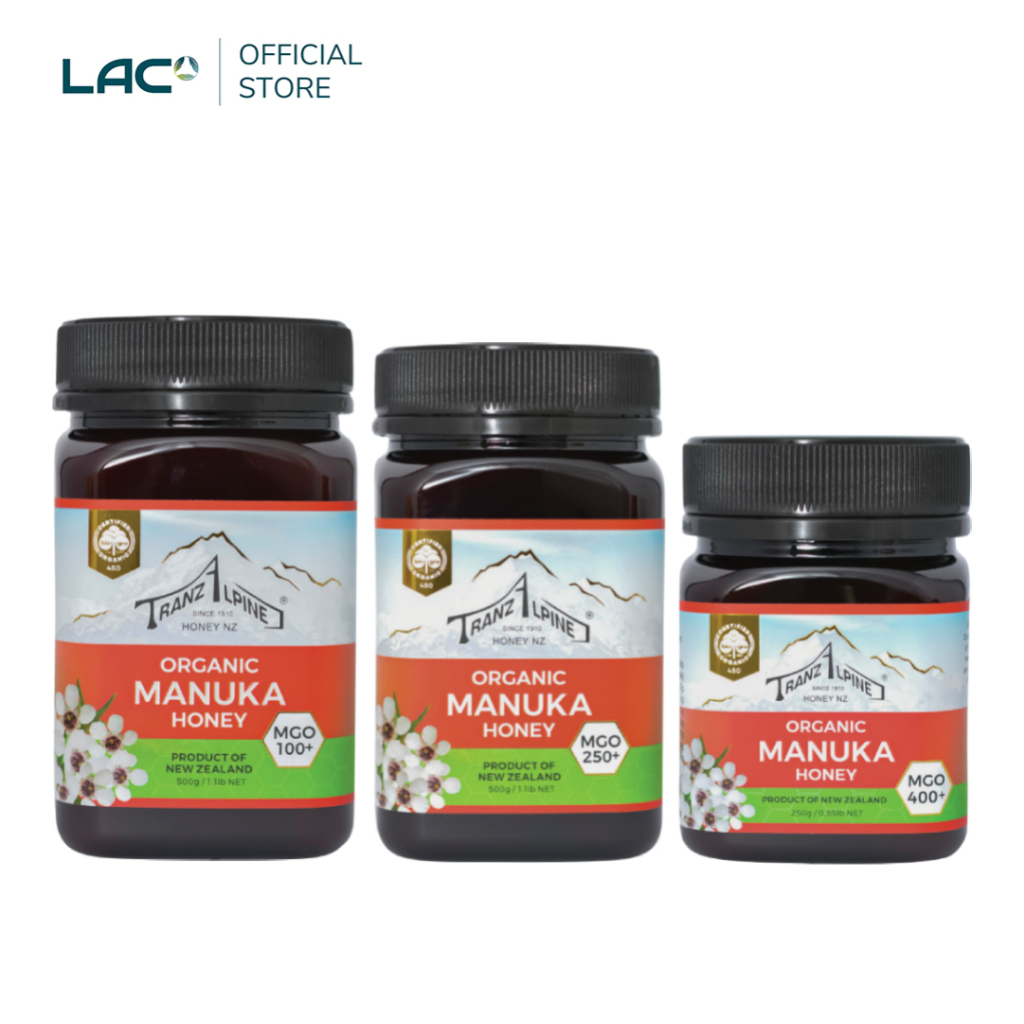 Radiant Tranzalpine Organic Manuka Honey (MGO 100+ / 250+ / 400 ...