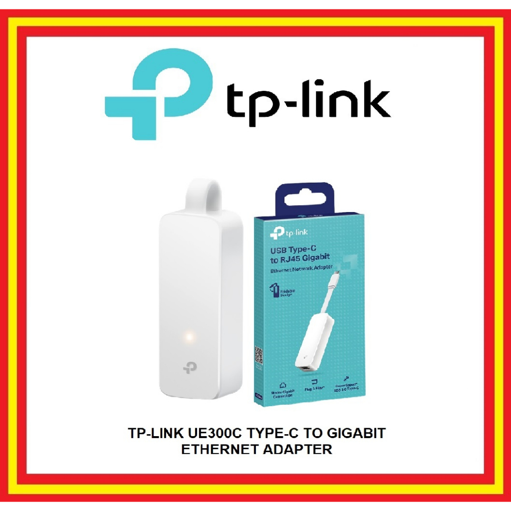 TP-LINK UE300C USB TYPE-C TO RJ45 GIGABIT ETHERNET NETWORK ADAPTER WITH ...