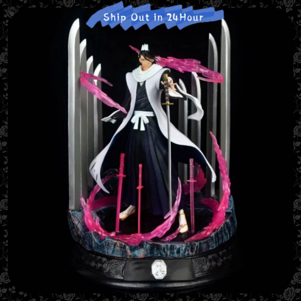 READY STOCK33CM BLEACH BYAKUYA KUCHIKI BANKAI VER COPY RESIN GK ACTION ...