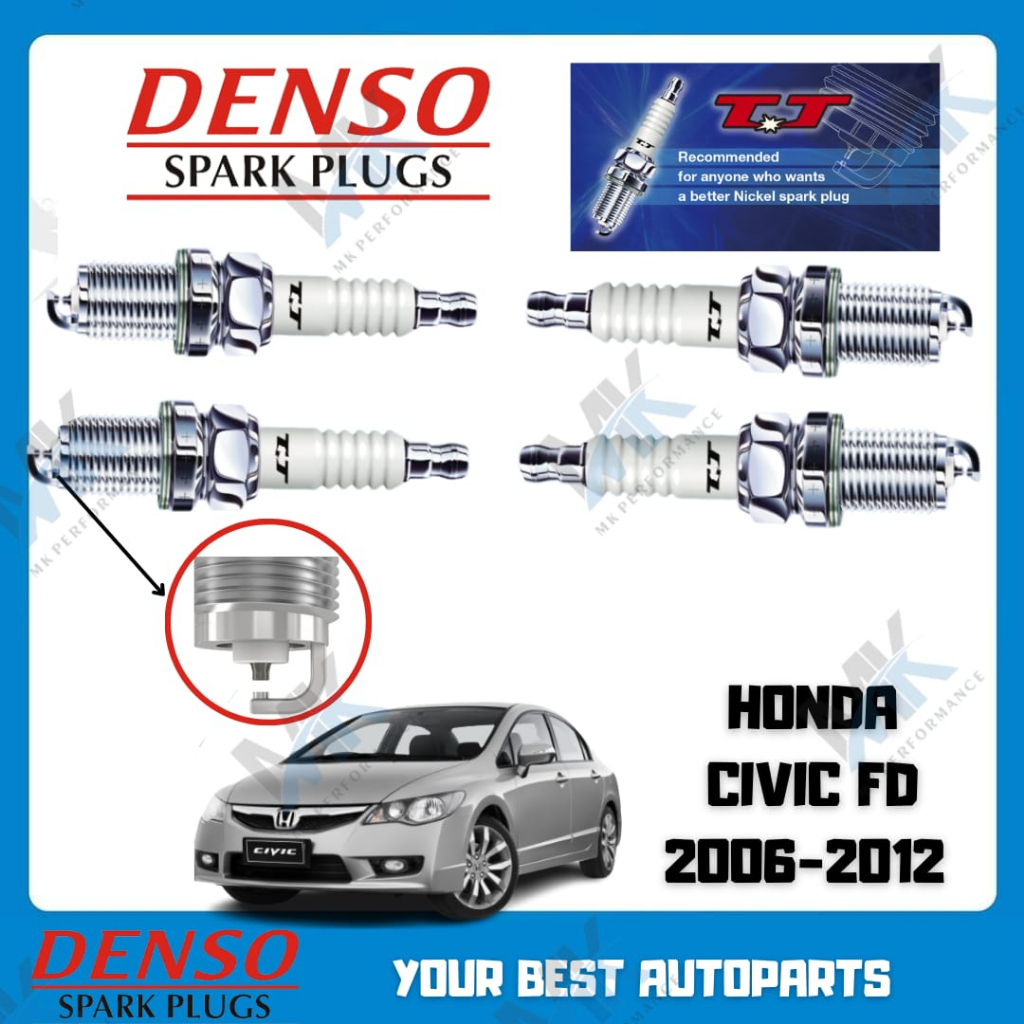 TT Spark Plug Denso Nickel K20TT Honda Civic Fd 2006-2012 1Box=4pcs ...