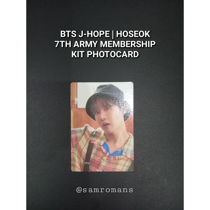 OFFICIAL BTS J-HOPE | JUNG HOSEOK 7TH ARMY MEMBERSHIP KIT PHOTOCARD | Shopee Malaysia
