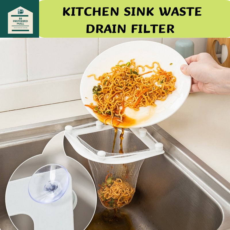 Kitchen Sink Waste Drain Filter Triangle Filter Rack Garbage Bags ...