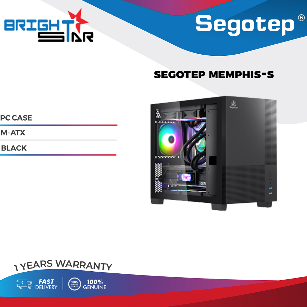 SEGOTEP MEMPHIS-S MATX PC CASE (BLACK,WHITE) / MATX / 1Y WARRANTY ...