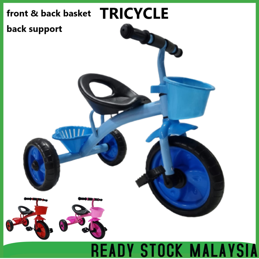 Tricycle 3 roda basikal wheel bicycle bike with basket for children ...