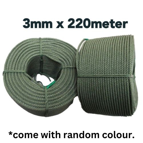 3mm x 220 Meter PE Nylon Green Polyethylene Rope PE Rope (Thailand ...