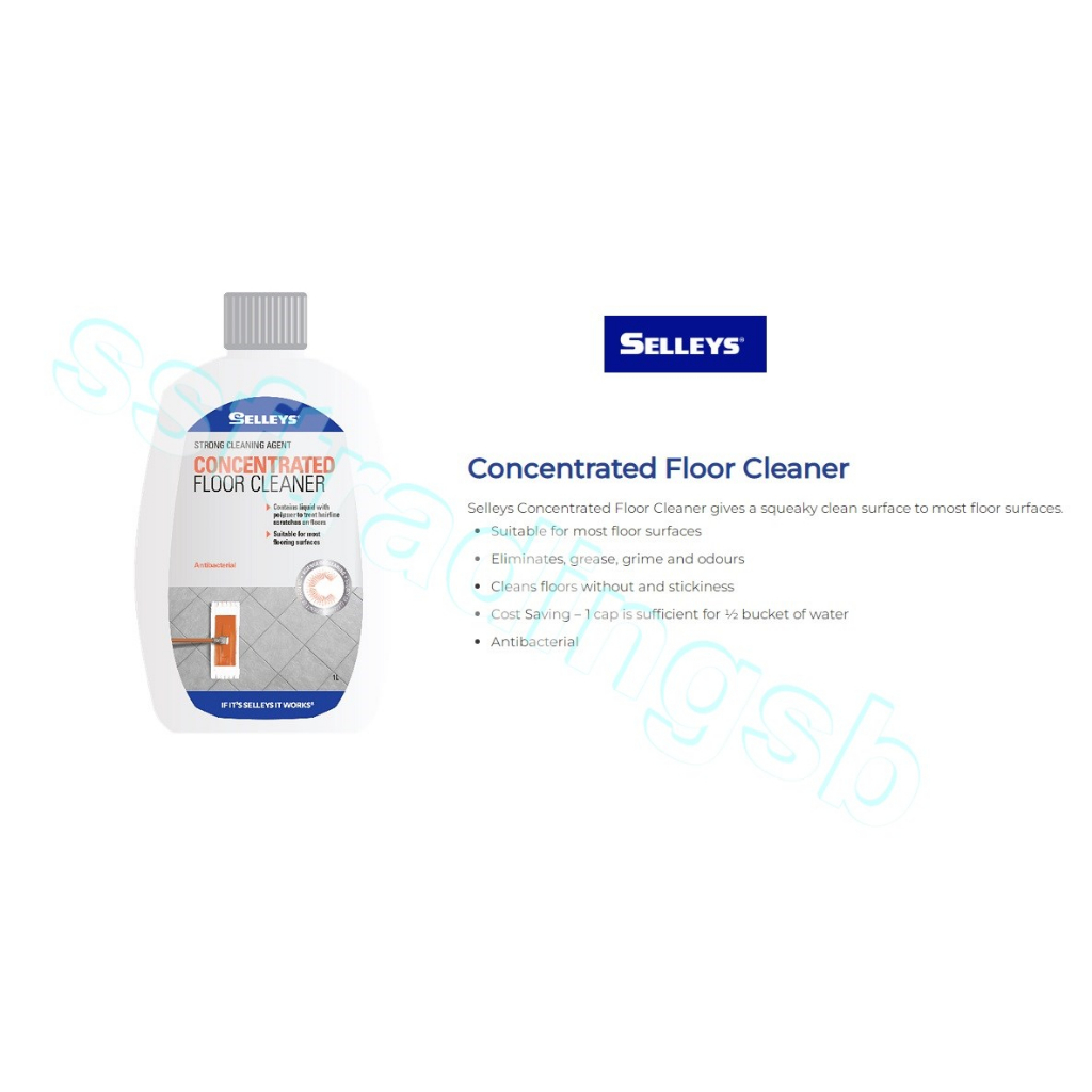 SELLEYS CONCENTRATED FLOOR CLEANER / 1L PH7 BALANCED CONCENTRATED FLOOR ...