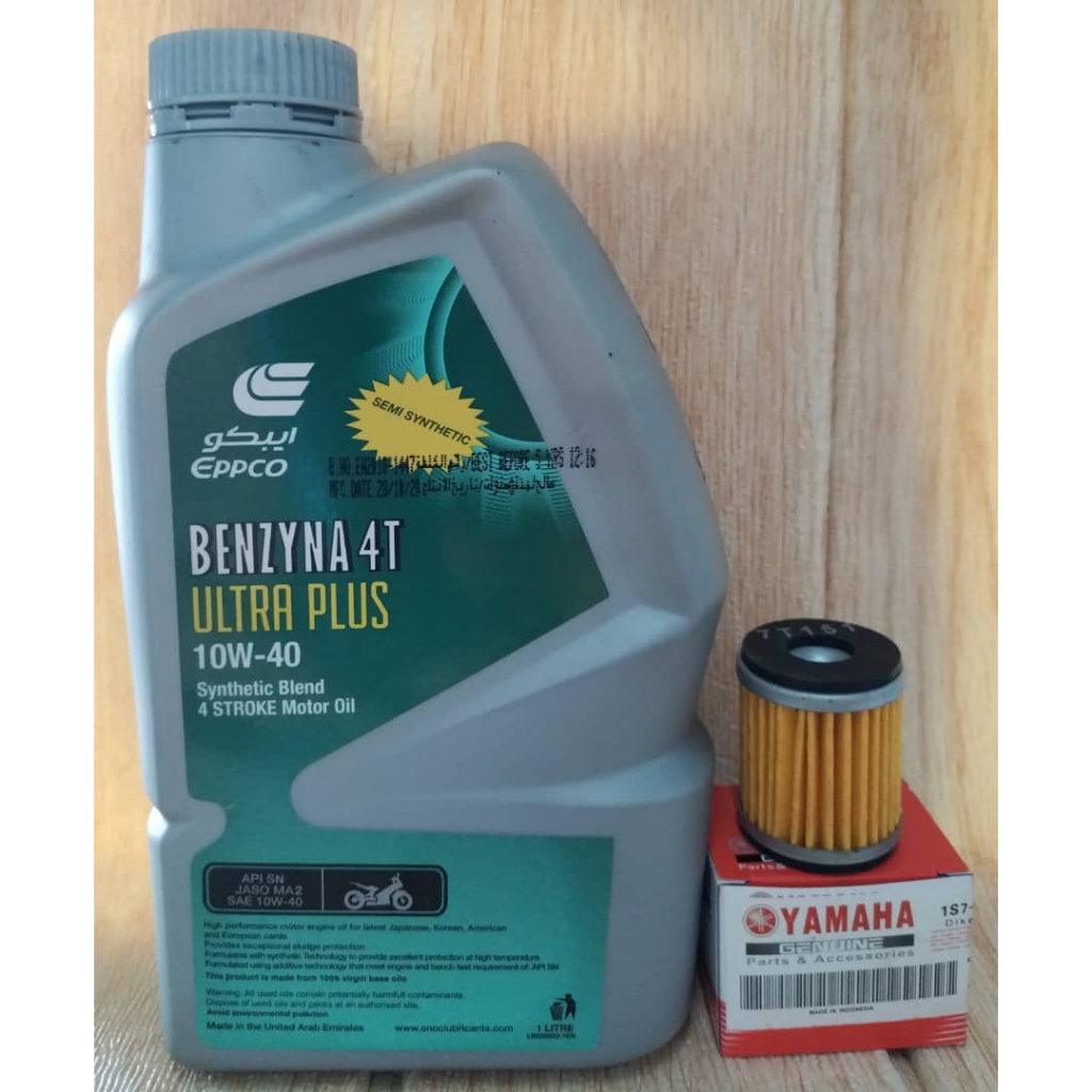 EPPCO BENZYNA 4T 1L ULTRA PLUS 10W/40 (FREE OIL FILTER) | Shopee Malaysia