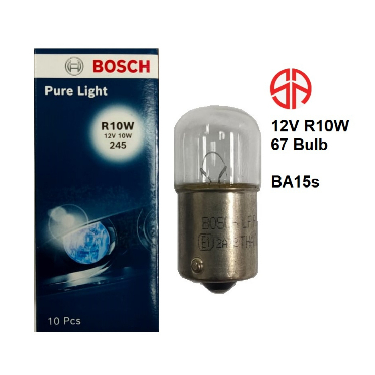 12V R10W 67 Bulb Bosch 1987302203 Tail Lamp Parking Light Number Plate ...