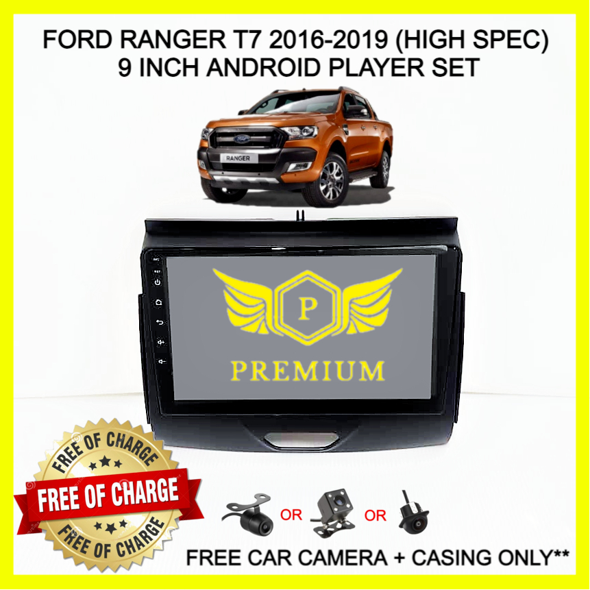 FORD RANGER T7 2016-2019 9 INCH (HIGH SPEC) ANDROID PLAYER SET (FREE ...