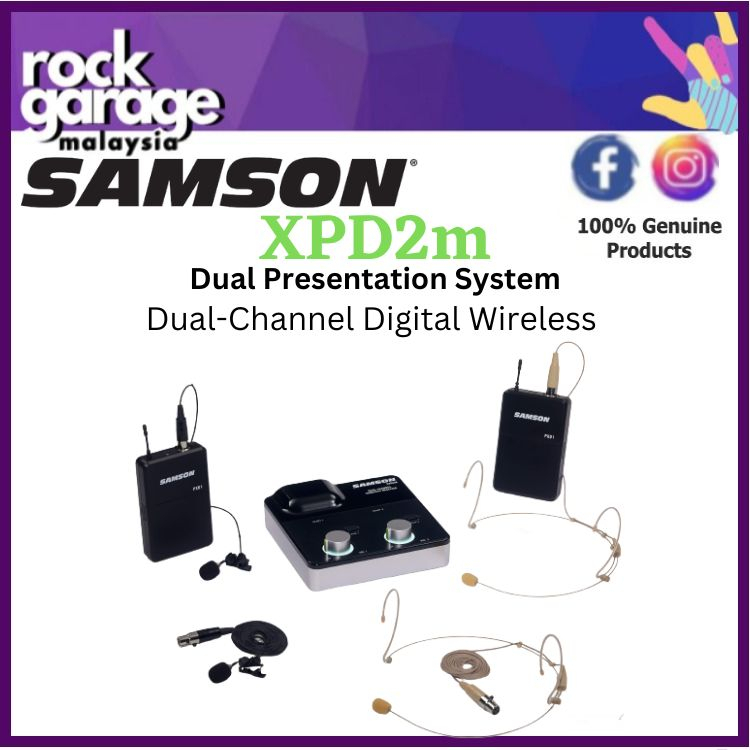 Samson XPD2m Presentation - Dual-Channel Digital Wireless (XPD 2m/XPD-2m) | Shopee Malaysia