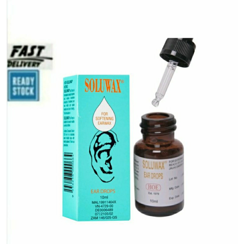 SOLUWAX EXP:06/2025 EAR DROP 10ML FOR SOFTENNING EARWAX | Shopee Malaysia