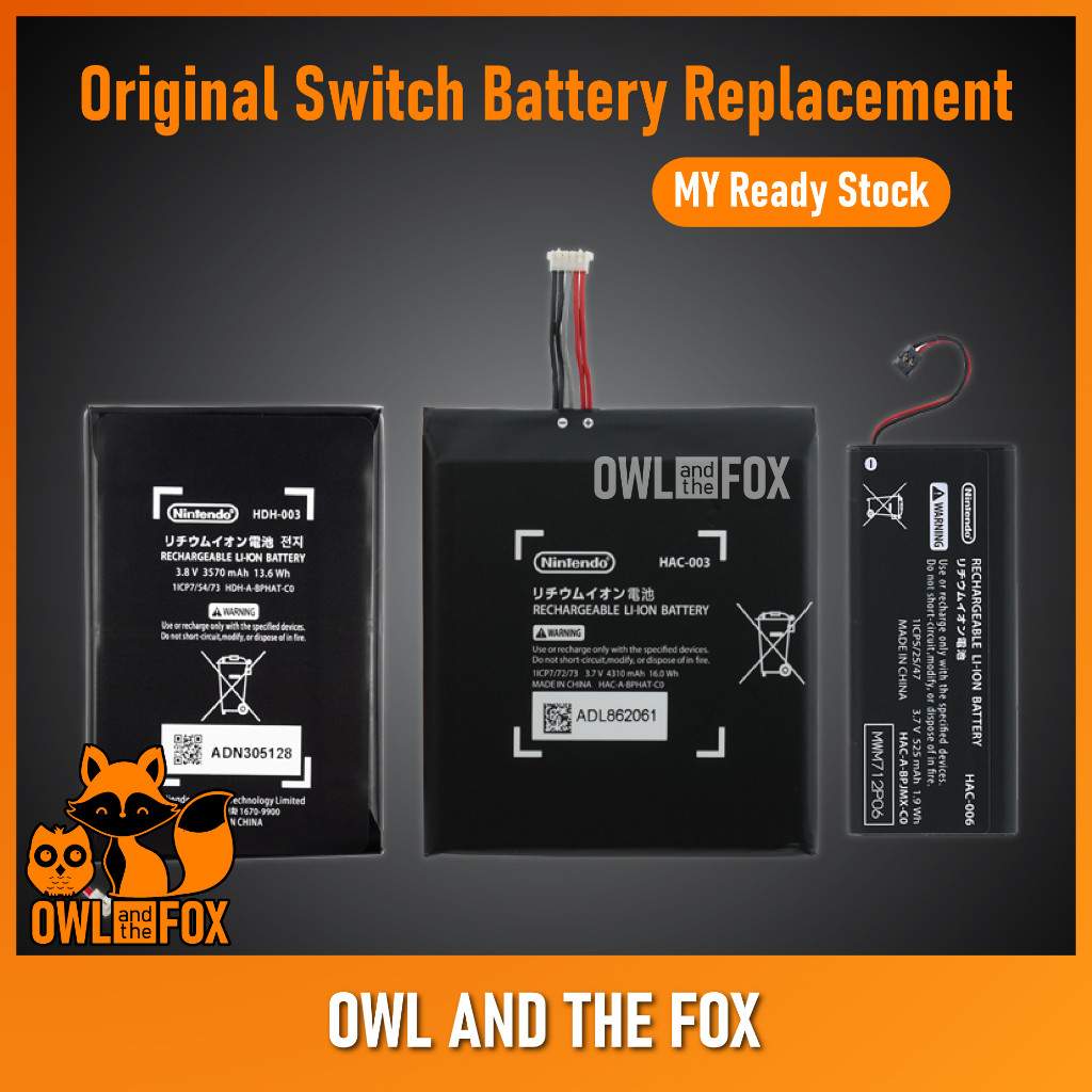 Nintendo Switch V1/V2 Switch Lite Joycon Joy con Battery Replacement ...