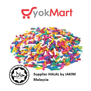 Halal Color Rice Chocolate / Color Chocolate Rice 250g 500g 1kg 混色巧克力米粒 ...
