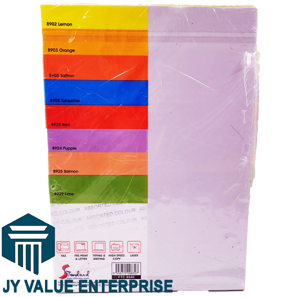 Standard Construction Paper A4 Colour Paper 80gsm 8 Colors 40 Sheets ...