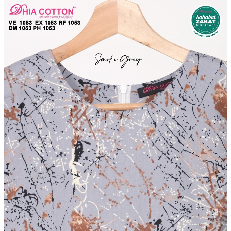 Baju Kurung Cotton (Smoke Grey) | Shopee Malaysia