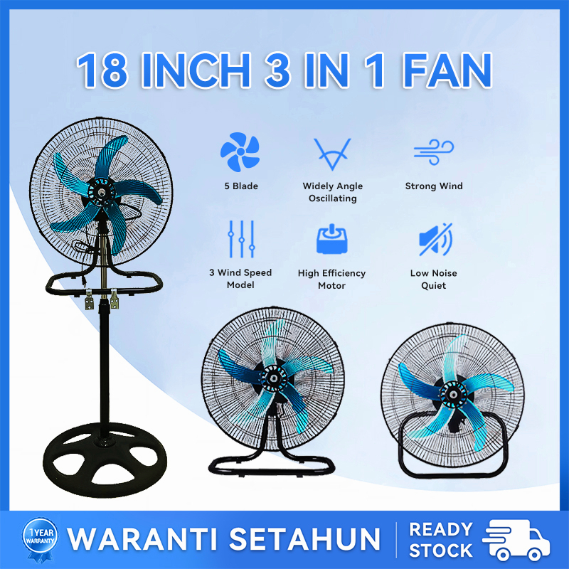 one year warranty kipas industri industrial Fan 18 inch 5 Blades Strong ...