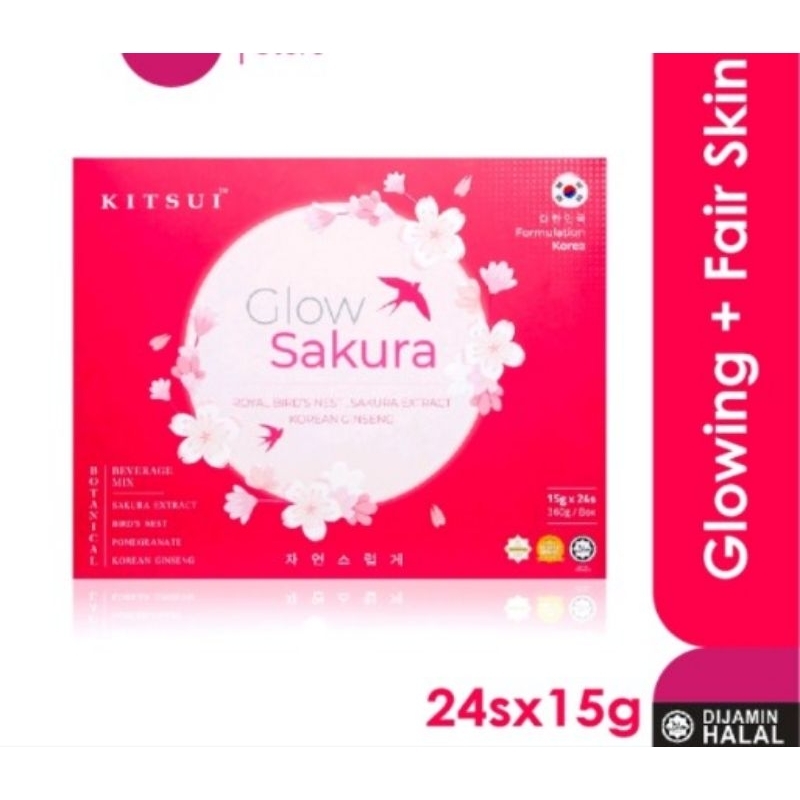 KITSUI Glow Sakura Bird's Nest & Sakura Extract for Whitening ...