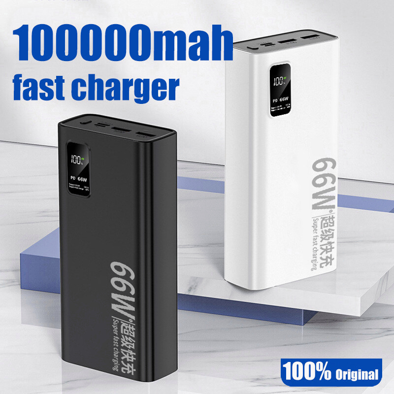 66w Power Bank 100000mAh Super Fast Charge Powerbank USB Type C PD ...