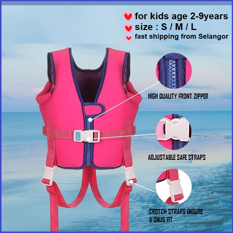 SELANGOR Kids Girls & Boys Swimming Floatage Life Jacket with Lockable ...