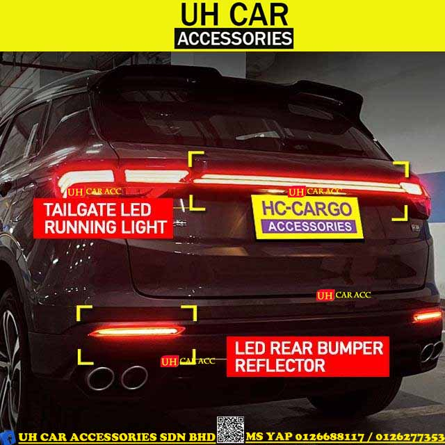 PROTON X50 TRUNK BOOT CENTRE LED LIGHT BAR &REAR BUMPER LED REFLECTOR ...