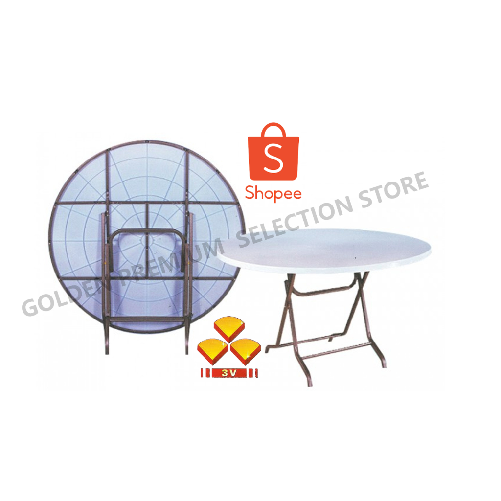 3V Fordable Plastic Table / 3V Meja Lipat Plastik (Round / Bulat ...