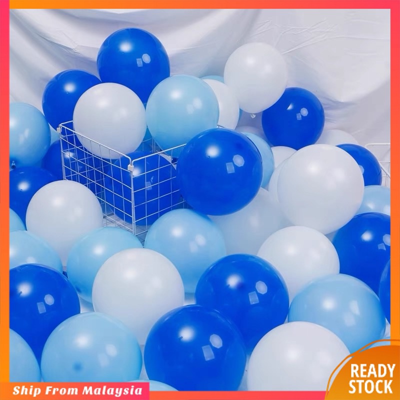 10pcs Blue Latex Balloon Helium Gas Balloon Wedding Birthday Decoration ...