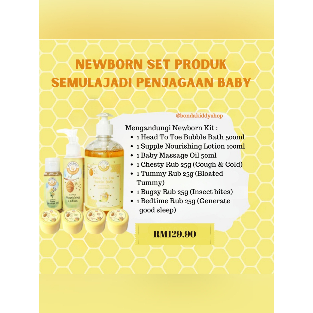 Newborn Kit [Natural BabyCare] Untuk Baby Bayi tanpa kimia dan dari ...