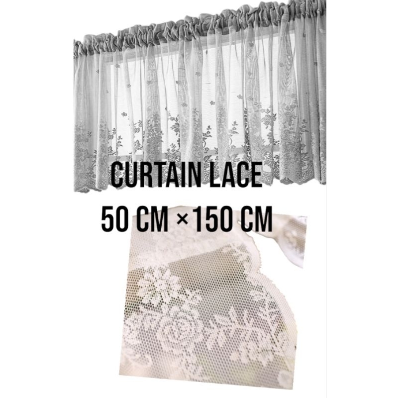 LANGSIR DAPUR/ KITCHEN LACE CURTAIN ( 50 cm x 150 cm) | Shopee Malaysia
