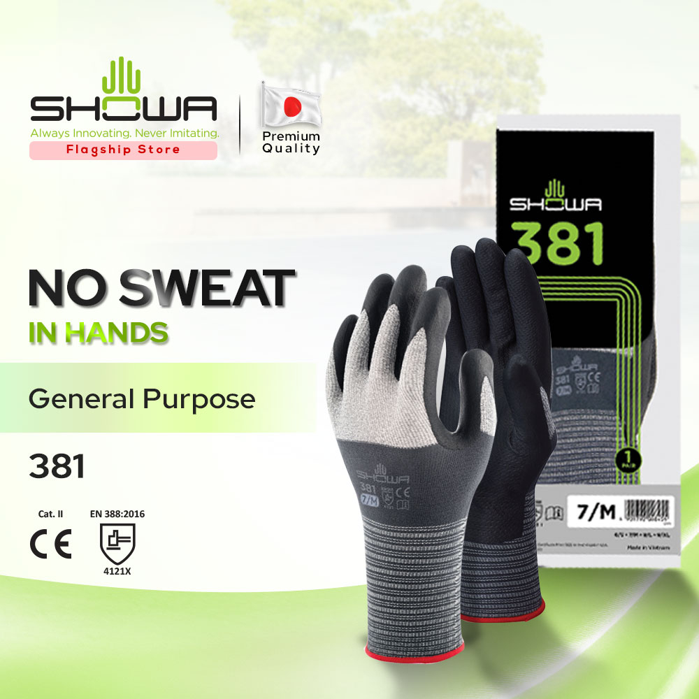 SHOWA 381 Ultra Comfortable Safety Work Gloves Gardening DIY Strong ...