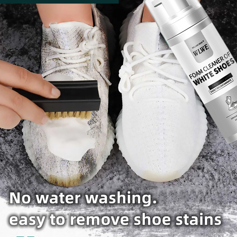 foam cleaner spray sneakers white shoes care whitening kasut putih dry ...