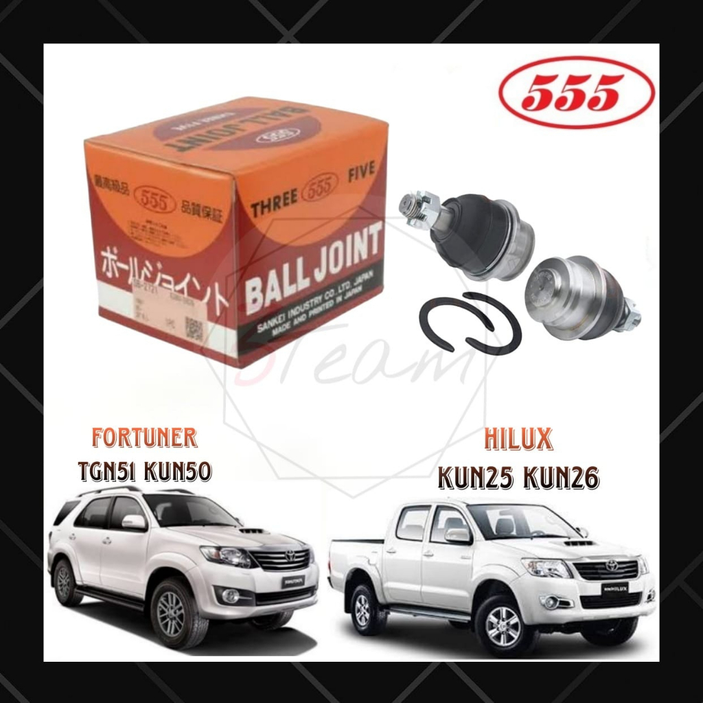 555 Japan Ball Joint Lower for Toyota Hilux Kun25 Kun26 Innova Tgn40 Tgn140 Fortuner Tgn51 Kun50 ...