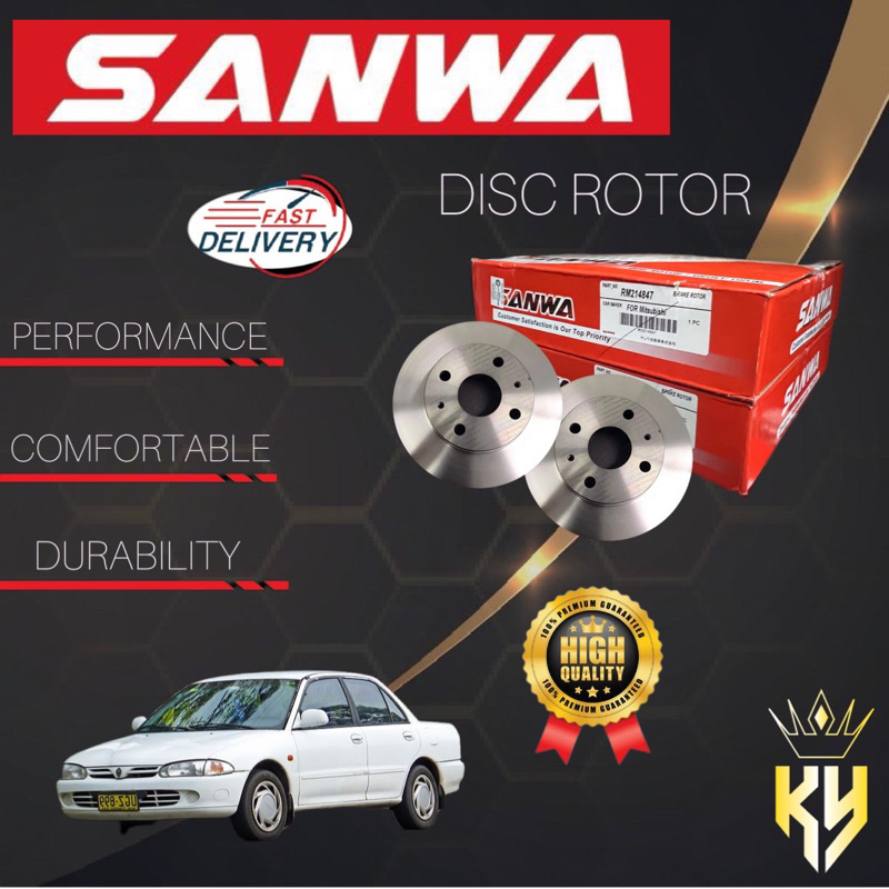 SANWA REAR DISC ROTOR PROTON WIRA 1.6 1.8 (RP13944) | Shopee Malaysia