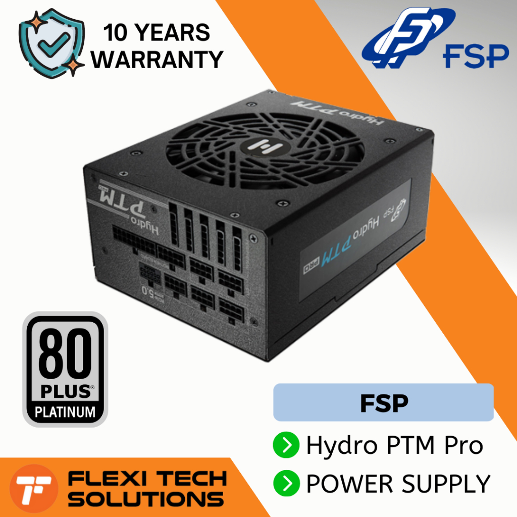 Flexi Tech FSP Hydro PTM Pro ATX3.0 & PCIe5.0 80 Plus Platinum Full ...