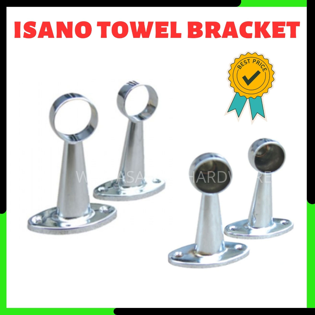 ISANO Bathroom Towel Rod Bracket Hollow End Bilik Mandi Air Paip ...