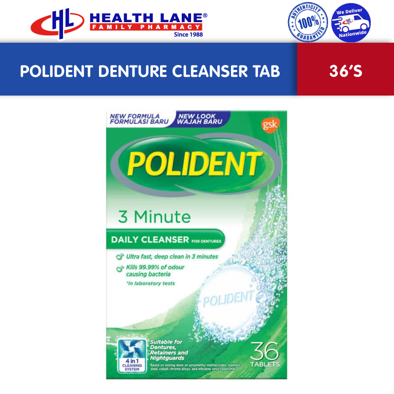 POLIDENT Denture Cleanser Tablets (36's) | Shopee Malaysia
