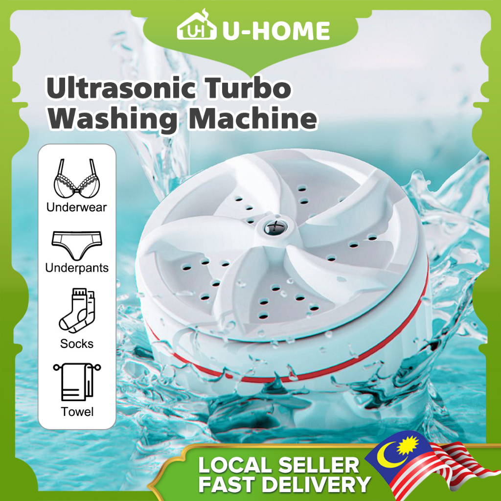 Uhome Household Mini Ultrasonic Turbo Washing Machine USB Turbine ...