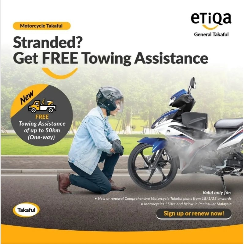 Towing and Takaful Coverage For Motorcycles | Shopee Malaysia