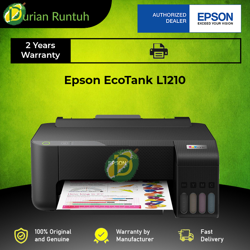 EPSON EcoTank L1210 Printer with Compact integrated tank design ...