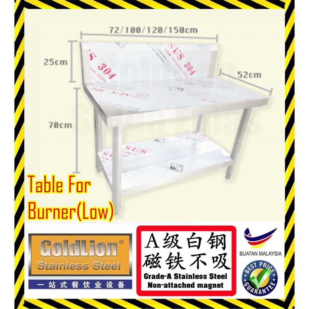 Stainless Steel Table for Burner or Working Table Worktable / Meja ...