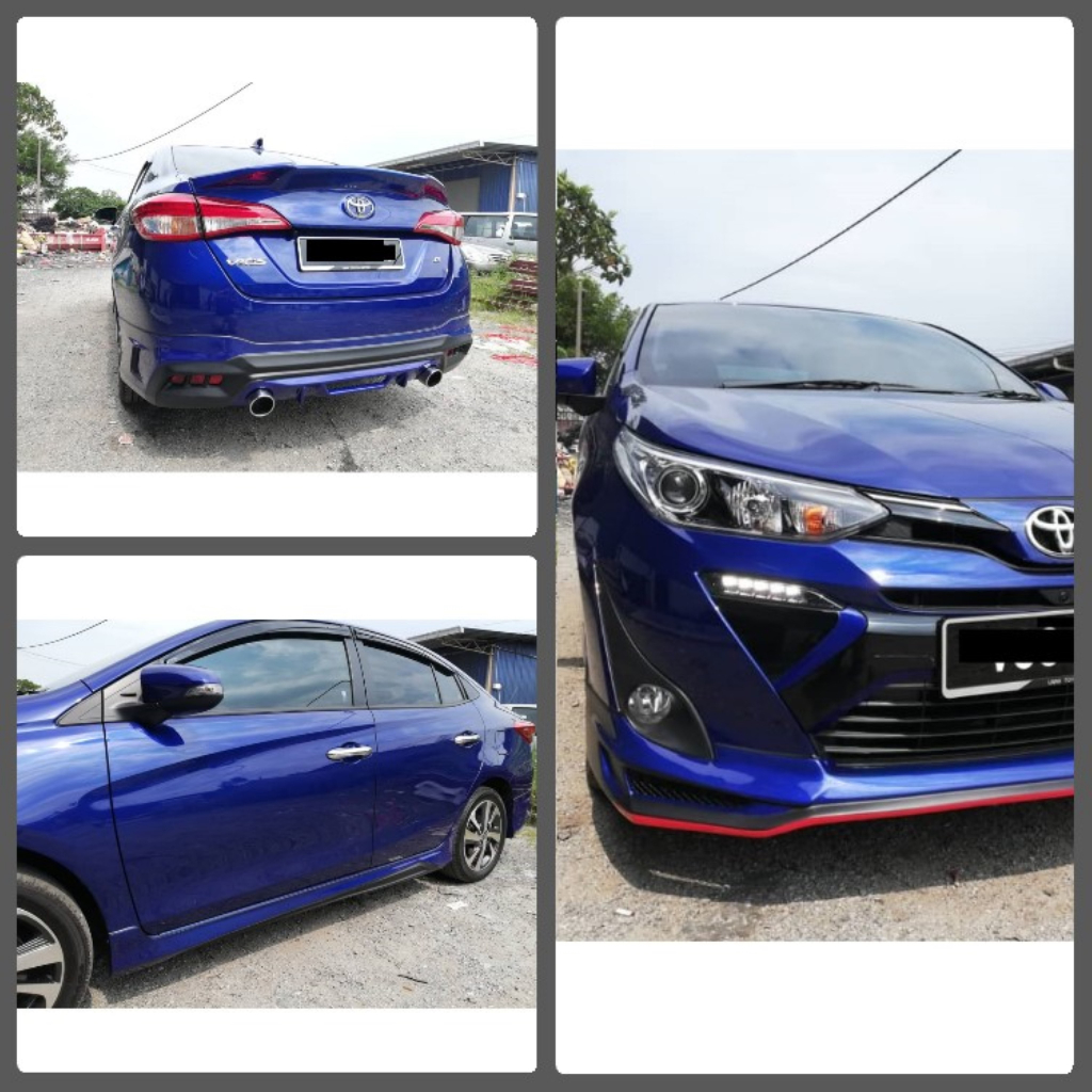 Toyota Vios 3rd Generation 2019 Drive 68 Skirting Body Kit ABS Ready ...