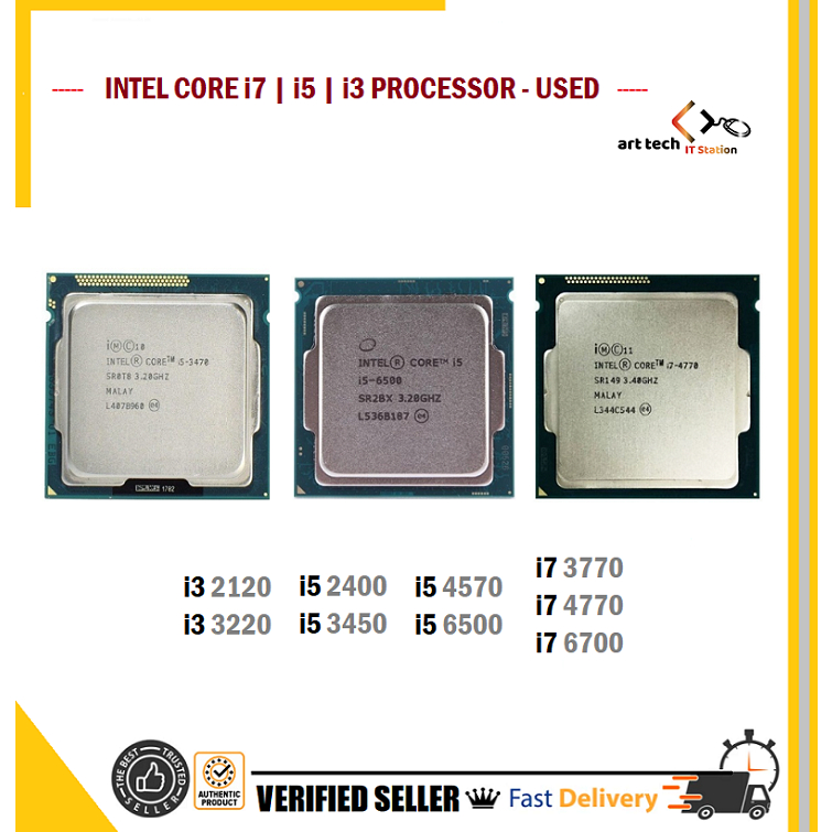 ReadyStock | Intel Core i7 i5 i3 4th 3rd 2nd Processor Used i5 3470 / i5 4570 / I7 3770 / I5 ...