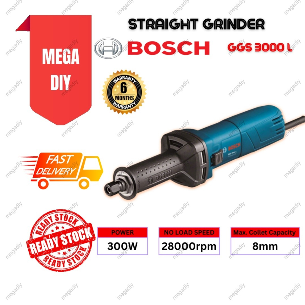 Bosch GGS 3000L Professional Straight Grinder Tools Grender Mesin ...
