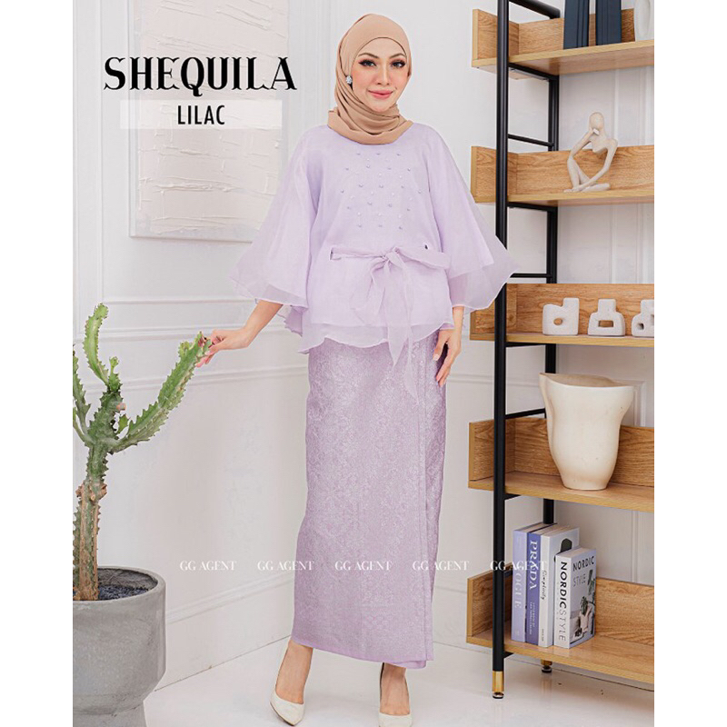 Raya 2024 • Shequila kaftan pario ikat organza style bridesmaid event ...