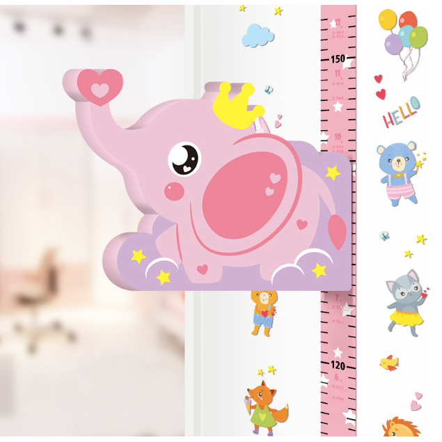 3D Kids Height Measurement Wall Sticker Ruler Baby Measure Ukur Tinggi ...