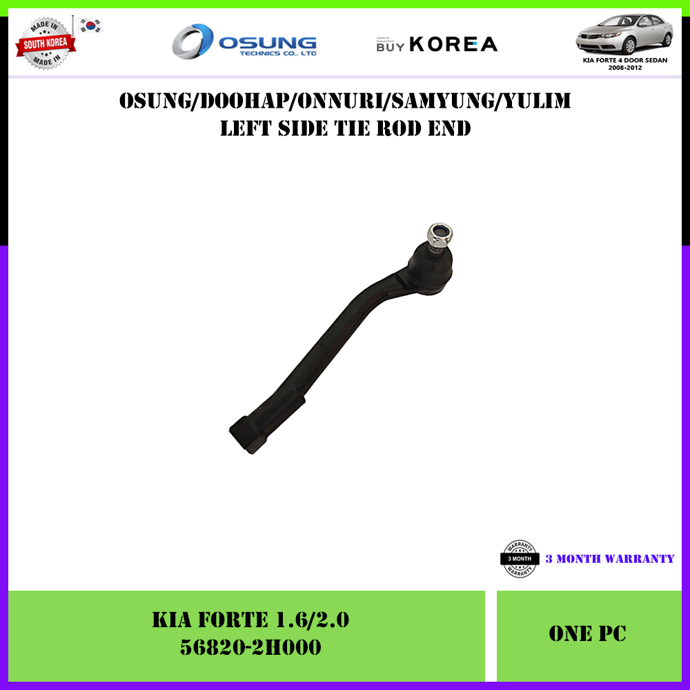 Kia Forte 1.6/2.0 Tie Rod End 1pc (Left Passenger 56820-2H000 / Right ...
