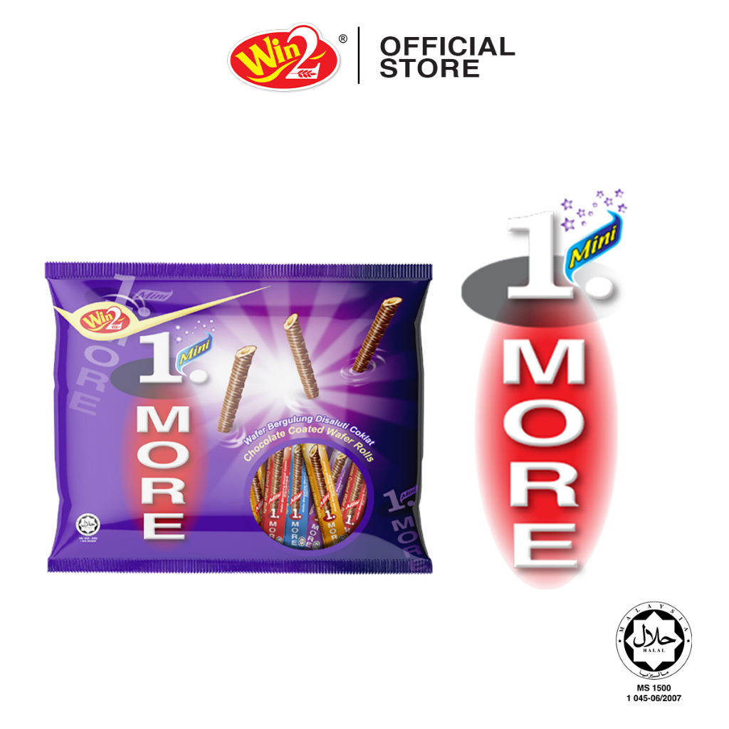 Win Win Mini 1 More Chocolate Coated Wafer Rolls (90g) | Shopee Malaysia