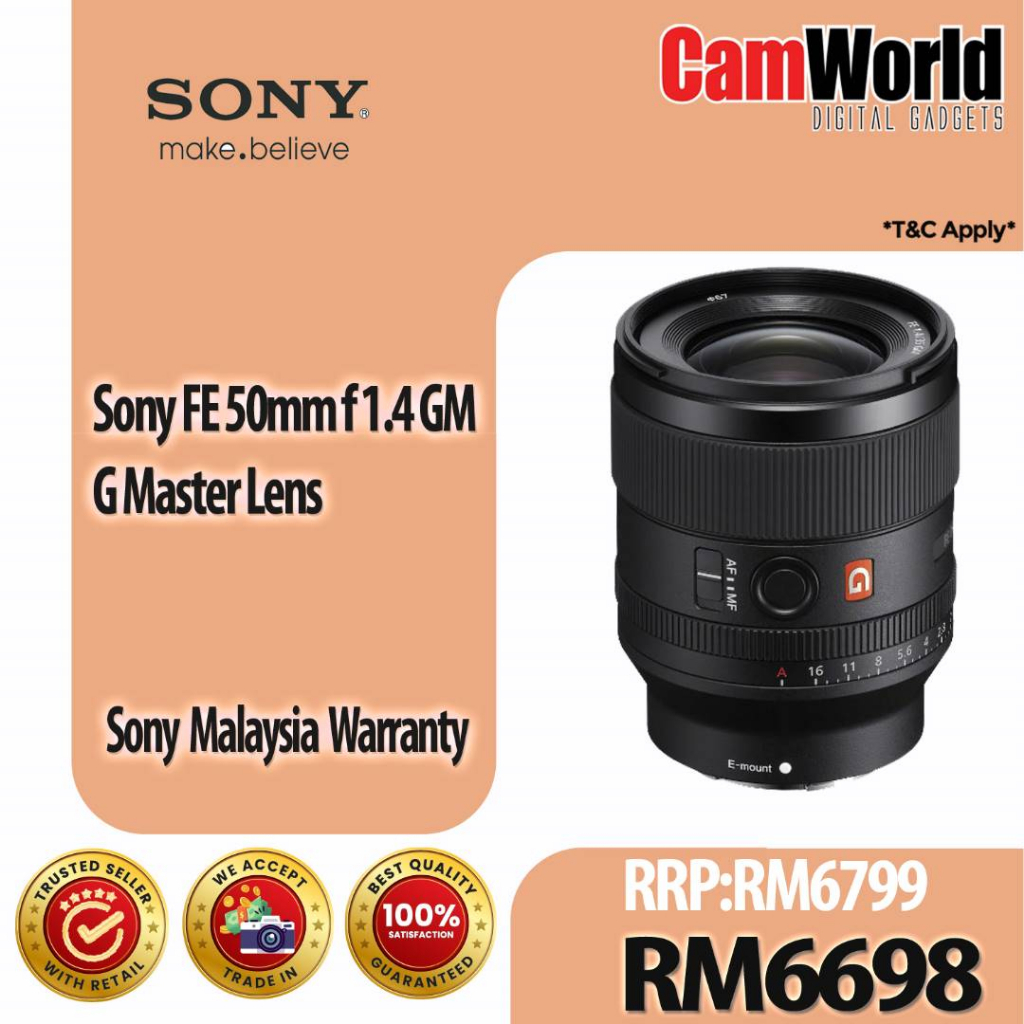 Sony FE 50mm F1.4 GM G Master Lens | Shopee Malaysia