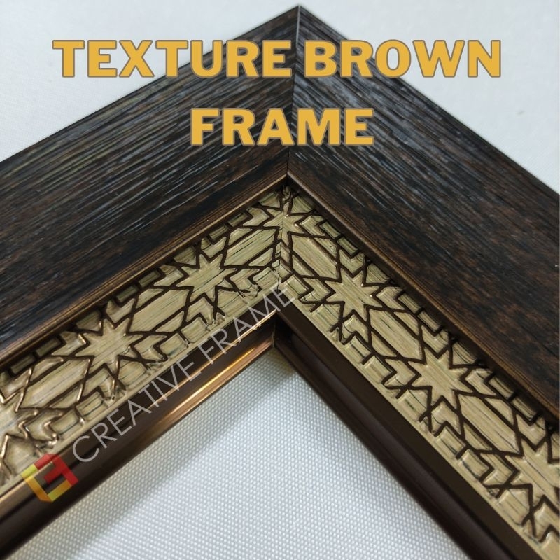 CREATIVE Photo Frame | Texture Brown Frame For Family & Graduation ...